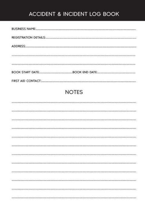 Health & Safety Accident & Incident Log Book - Herbert Publishing